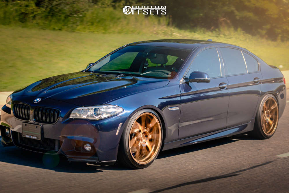 2015 BMW 528i with 21x9 20 Rohana Rfx7 and 245/35R21 Nankang As-1 and ...