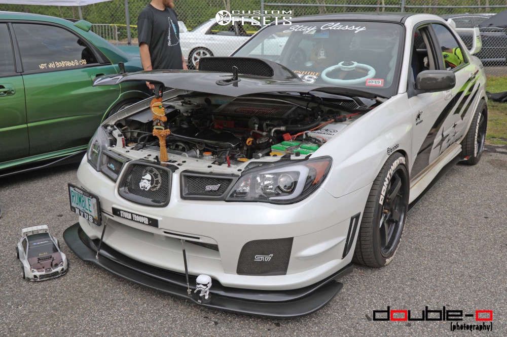 2007 Subaru WRX STI with 18x9.5 22 Varrstoen Es9 and 265/35R18 ...
