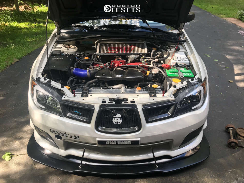 2007 Subaru WRX STI with 18x9.5 22 Varrstoen Es9 and 265/35R18 ...