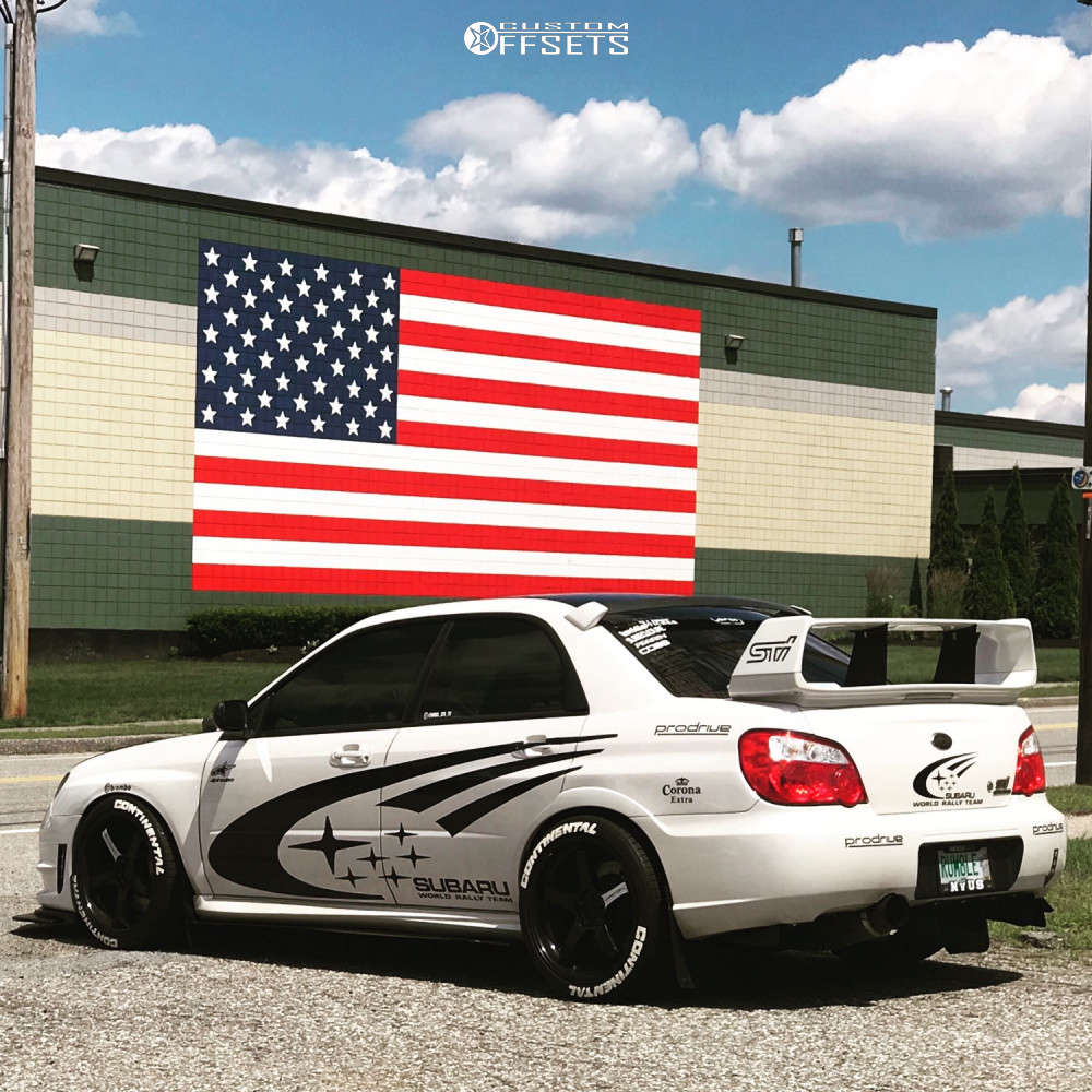 2007 Subaru WRX STI with 18x9.5 22 Varrstoen Es9 and 265/35R18 ...