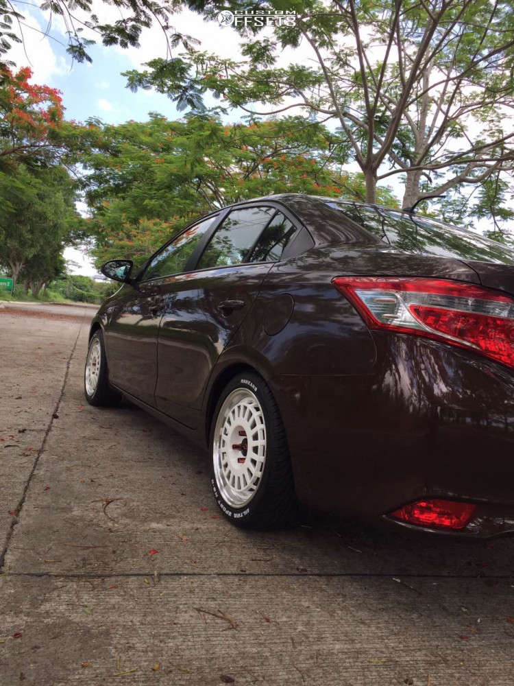 2014 Toyota Yaris with 16x7 40 Rota Eg6 and 205/45R16 Nankang Ns2 and ...