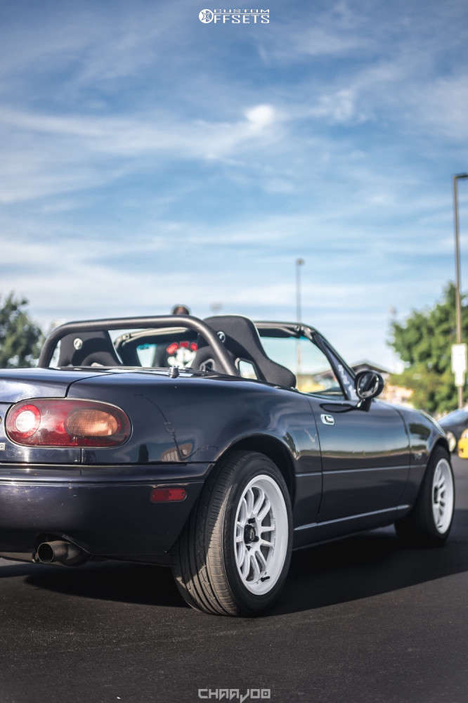 1996 Mazda Miata with 15x8 30 Cosmis Racing XT-206R-FF and 205/50R15 ...