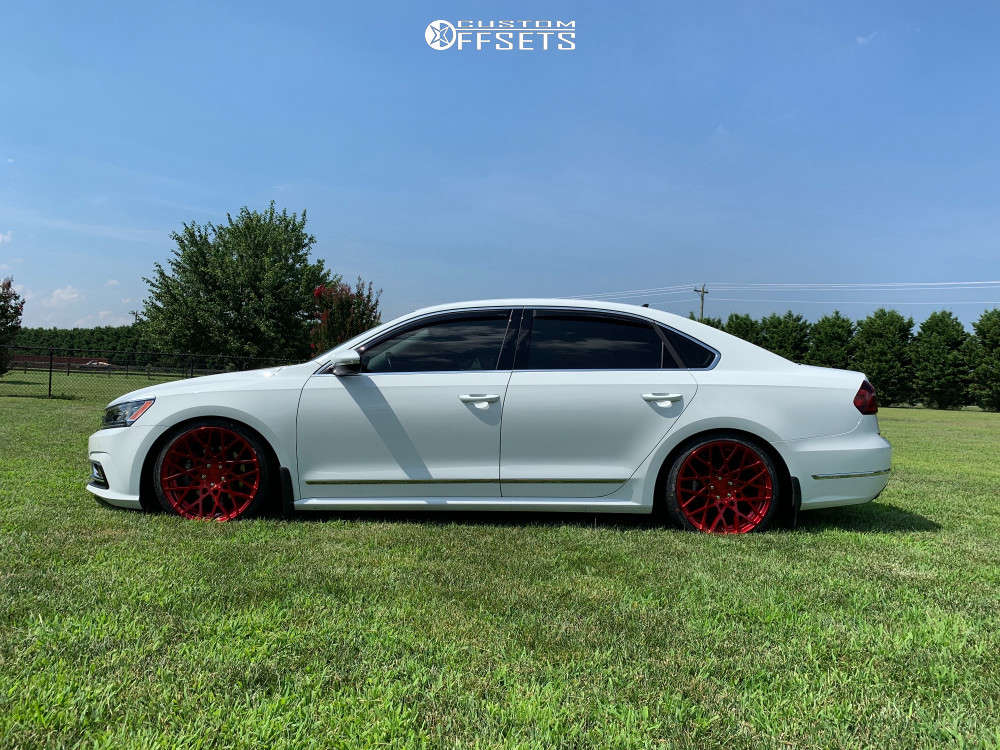 2017 Volkswagen Passat with 19x8.5 45 Rotiform Blq and 235/35R19 ...