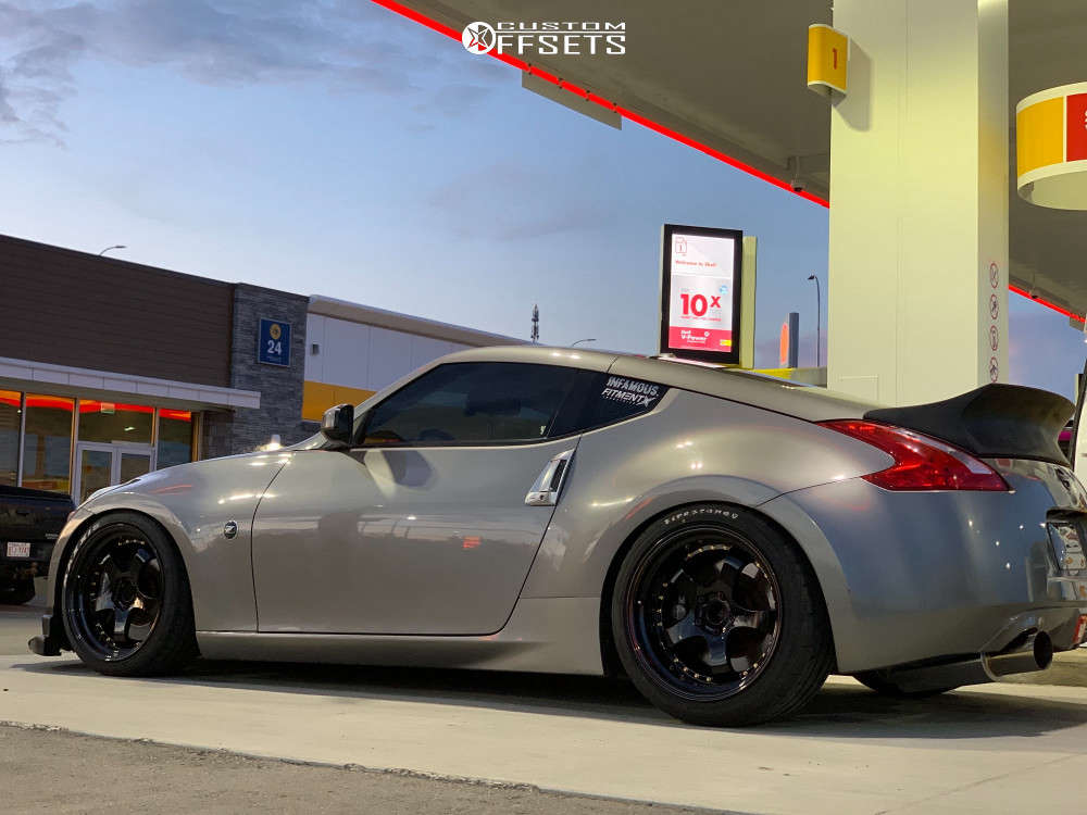 2009 Nissan 370Z with 19x9.5 12 Aodhan Ah03 and 255/35R19 Maxxis Vr-1 ...