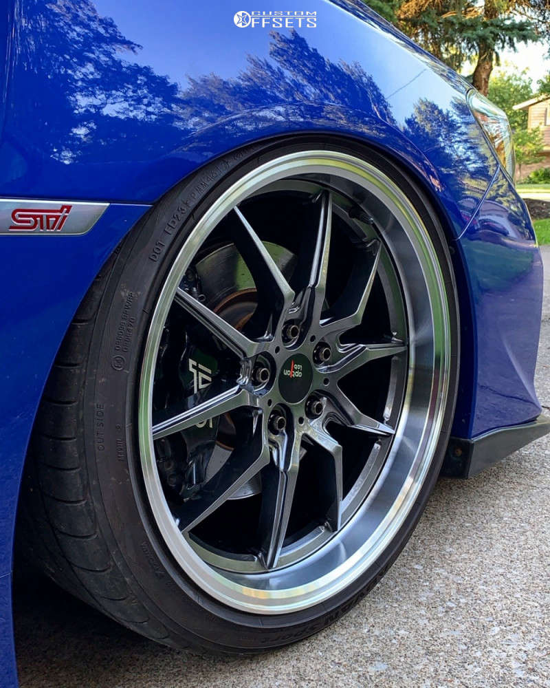 2015 Subaru WRX STI with 19x9.5 35 Option Lab S718 and 245/35R19 ...