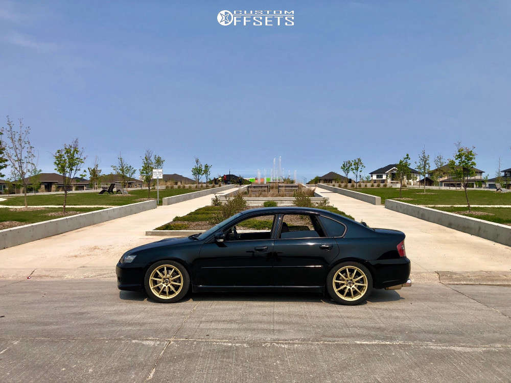 Maroon Subaru Legacy Wheels Gold