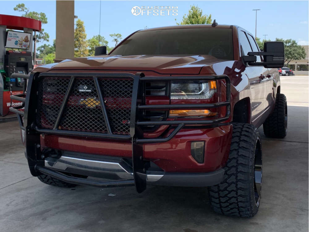 2016 Chevrolet Silverado 1500 with 22x14 -76 TIS 544BM and 33/14.5R22 Fury Offroad Country ...