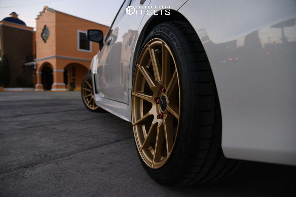 2017 Subaru WRX STI with 18x9.5 35 Enkei Ts10 and 255/35R18 Yokohama ...