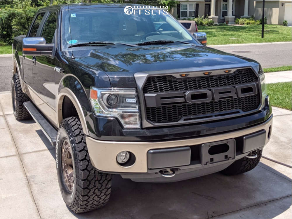 2013 Ford F-150 with 17x9.5 12 Black Rhino Cinco and 35/12.5R17 General ...