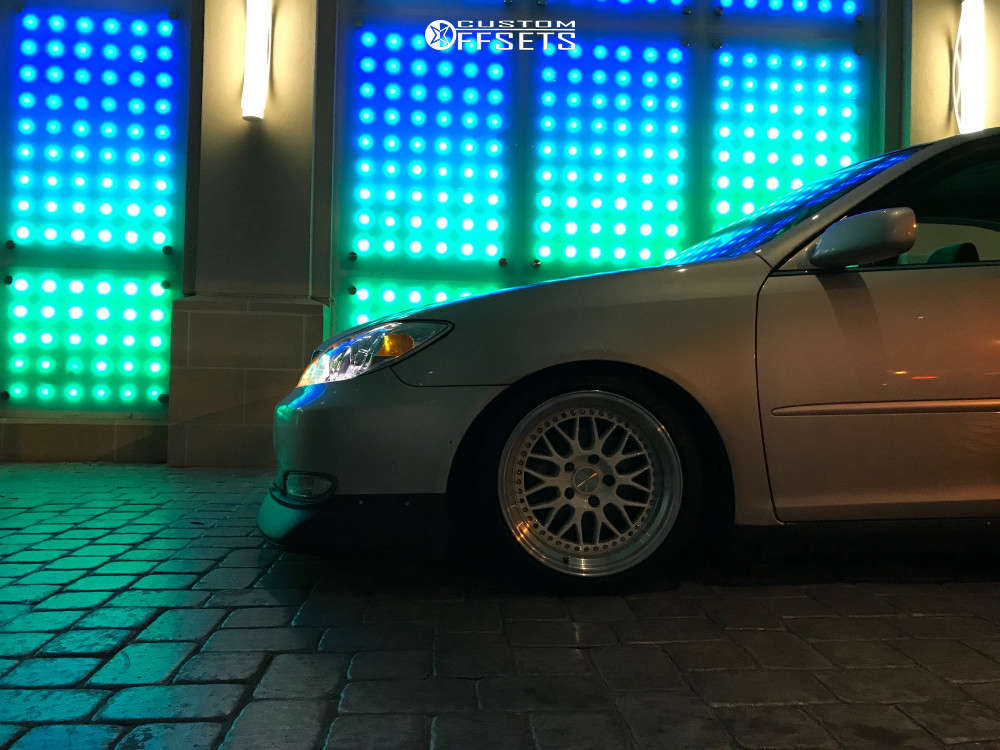 2004 Toyota Camry with 17x8.5 30 ESR Sr01 and 215/40R17 Nitto Neo Gen and Coilovers | Custom Offsets