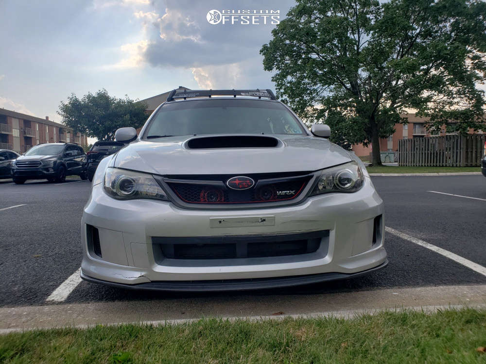 2011 Subaru WRX with 18x9.5 35 ESR Sr01 and 245/40R18 Firestone ...