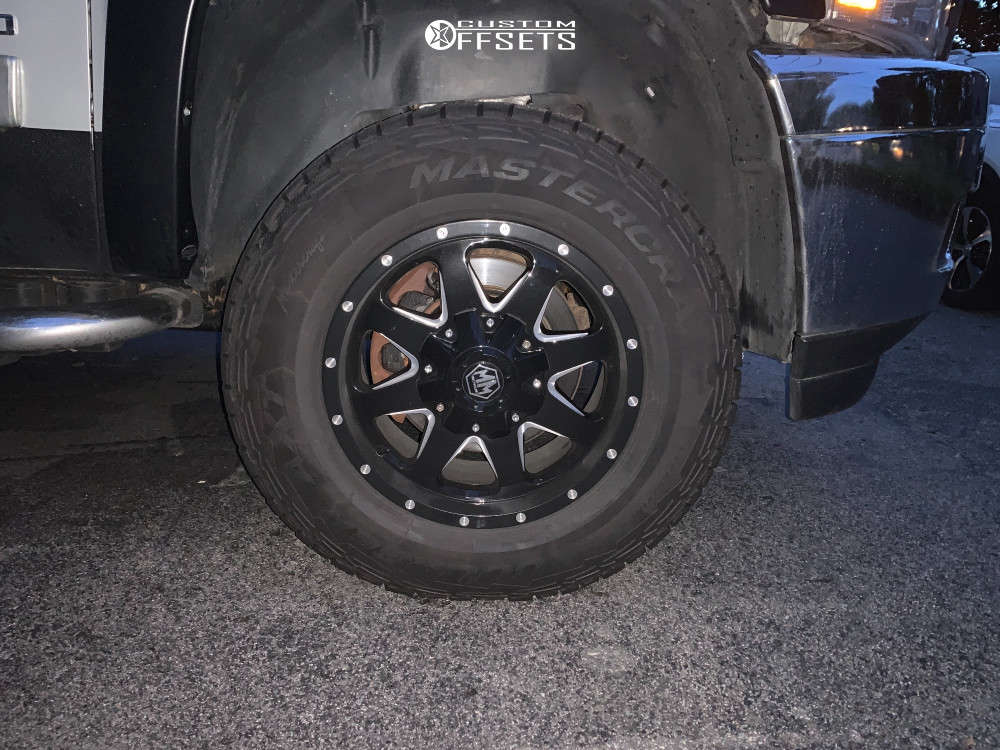 2011 Chevrolet Silverado 2500 HD with 18x9 10 Mayhem Tank and 265/70R18 ...