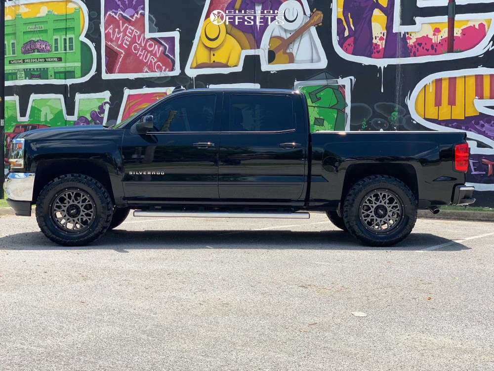 2018 Chevrolet Silverado 1500 with 20x9 10 Vision Rocker and 35/12.5R20 ...