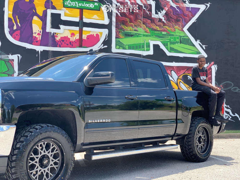 2018 Chevrolet Silverado 1500 with 20x9 10 Vision Rocker and 35/12.5R20 ...