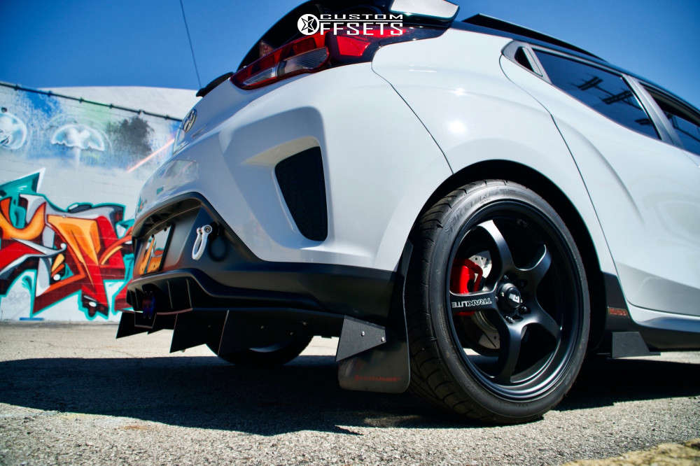 2019 Hyundai Veloster with 18x8 45 Motegi Mr131 and 225/40R18 Nitto Neo ...