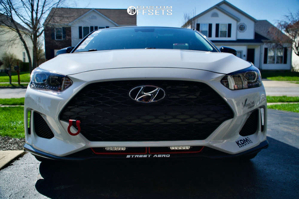 2019 Hyundai Veloster with 18x8 45 Motegi Mr131 and 225/40R18 Nitto Neo ...