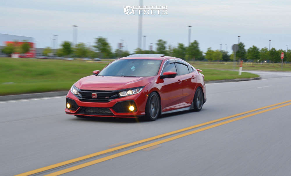 2018 Honda Civic with 18x8.5 32 AVID1 AV32 and 235/40R18 Federal 595 ...