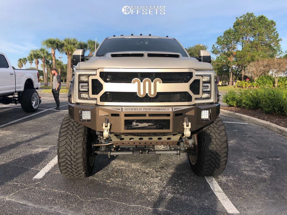 2017 Ford F-250 Super Duty with 24x14 -76 Specialty Forged C702 and 37/ ...