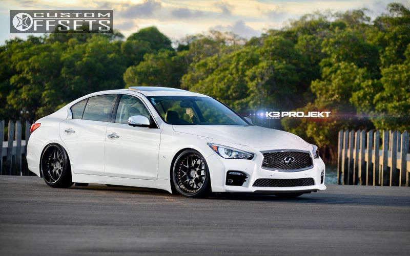 2014 INFINITI Q50 with 19x9 18 K3 Projekt IND Series - K37 and 225/30R19 NA LTX A-T2 and Lowered ...