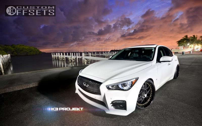 2014 INFINITI Q50 with 19x9 18 K3 Projekt IND Series - K37 and 225/30R19 NA LTX A-T2 and Lowered ...