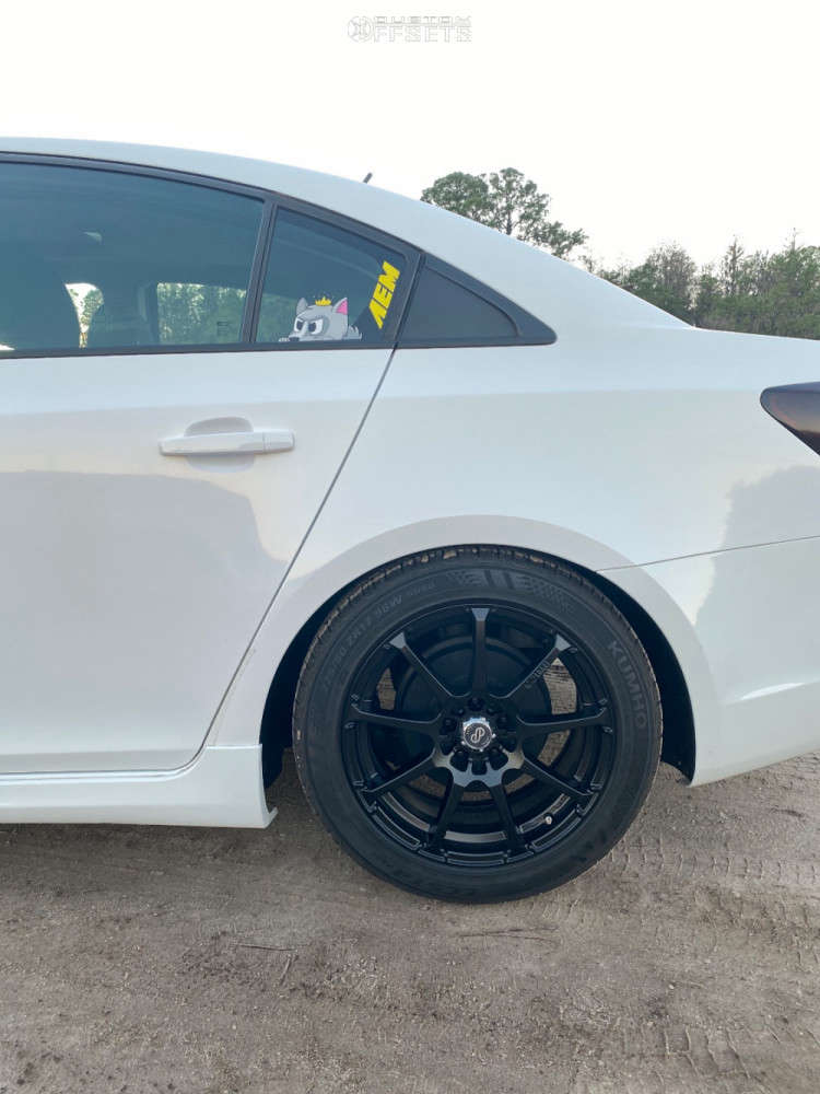 2014 Chevrolet Cruze with 17x8 38 Enkei EDR9 and 225/50R17 Kumho Ecsta ...