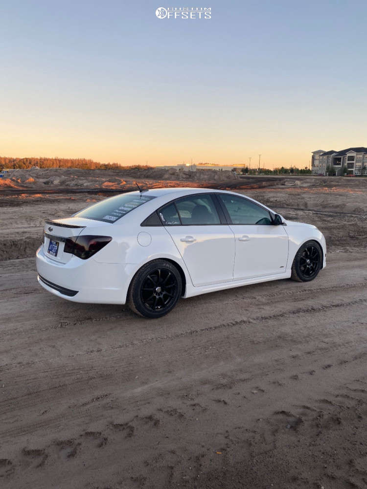 2014 Chevrolet Cruze with 17x8 38 Enkei EDR9 and 225/50R17 Kumho Ecsta ...