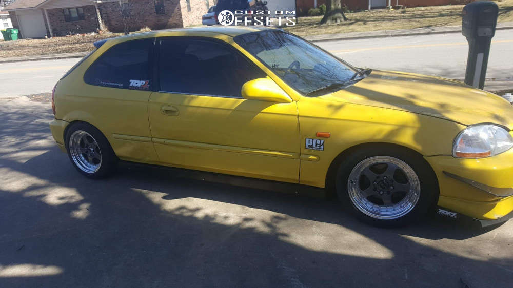 1998 Honda Civic with 15x8 20 JNC Jnc010 and 205/50R15 Continental ...