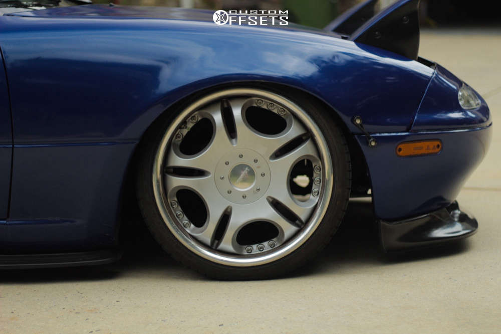 1990 Mazda Miata with 17x7 45 Lowenhart Ld1 and 165/45R17 Achilles Atr ...