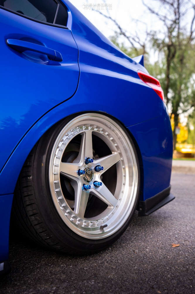 2015 Subaru WRX with 18x9.5 22 Aodhan Ds05 and 225/40R18 Achilles Atr Sport and Air Suspension ...