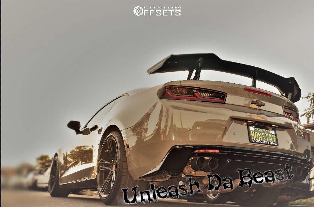 2018 Chevrolet Camaro with 20x10.5 35 MMR and 275/20R20 Goodyear Eagle ...