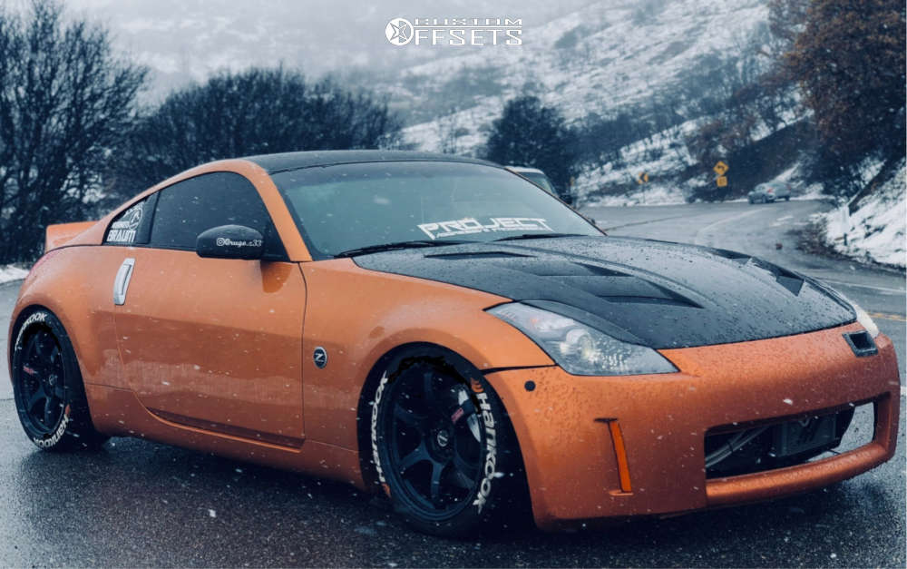 2003 Nissan 350Z with 18x9.5 -38 Gram Lights 57DR and 245/45R18 Hankook ...