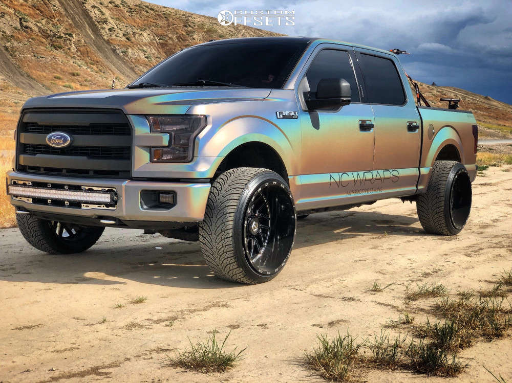 2015 Ford F-150 with 24x14 -76 TIS 544BM and 305/35R24 Atturo Az800 and ...