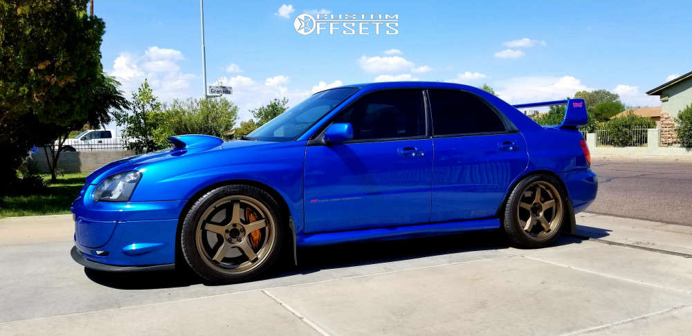 2004 Subaru Impreza with 18x8.5 35 AVID1 AV28 and 245/40R18 Continental ...