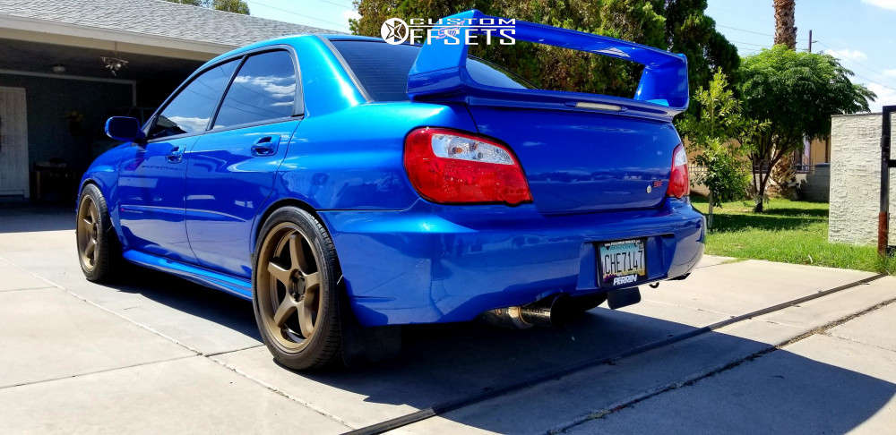 2004 Subaru Impreza with 18x8.5 35 AVID1 AV28 and 245/40R18 Continental ...