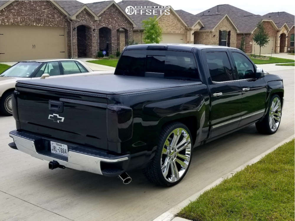 2017 Chevrolet Silverado 1500 with 26x10 31 Replica Fr55 and 295/30R26 ...