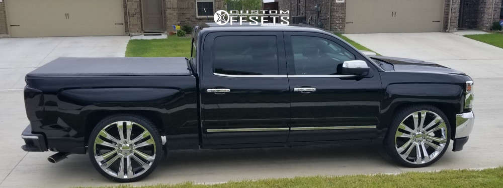 2017 Chevrolet Silverado 1500 with 26x10 31 Replica Fr55 and 295/30R26 ...