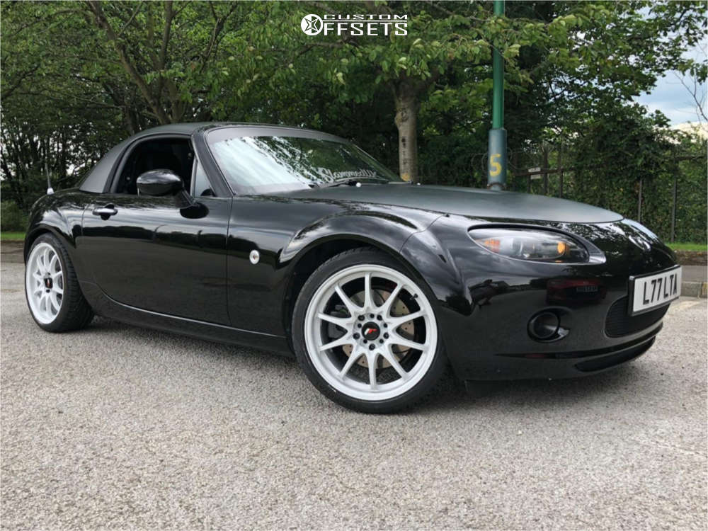 2008 Mazda MX-5 Miata with 17x7.5 35 Japan Racing Jr5 and 205/45R17 ...