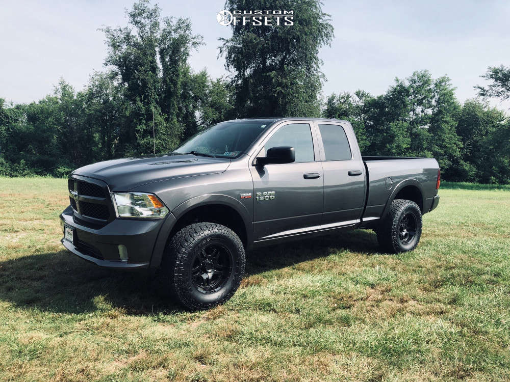 2017 Ram 1500 with 18x8 35 American Racing ATX Ax181 and 35/12.5R18 ...
