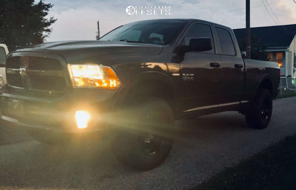 2017 Ram 1500 with 18x8 35 American Racing ATX Ax181 and 35/12.5R18 ...