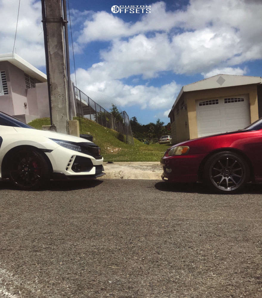 2001 Toyota Corolla with 17x8 30 JNC Jnc006 and 205/40R17 Linglong ...