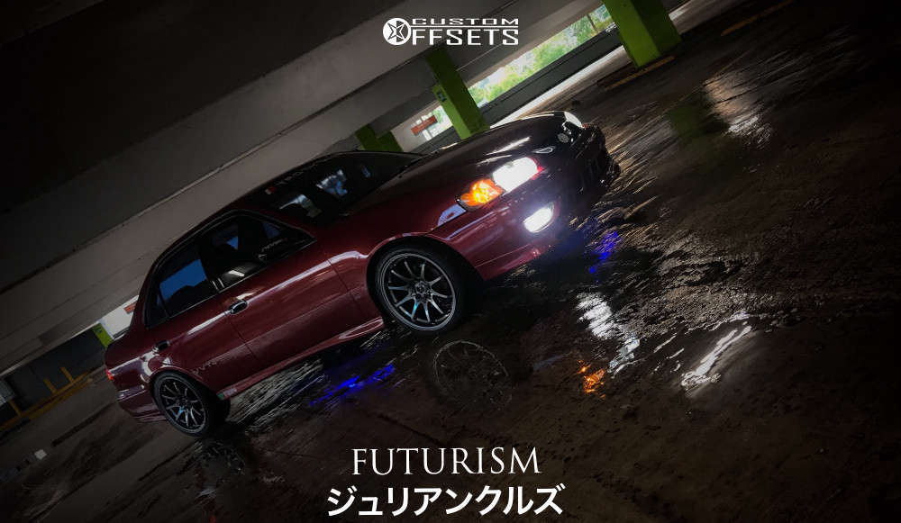 2001 Toyota Corolla with 17x8 30 JNC Jnc006 and 205/40R17 Linglong ...