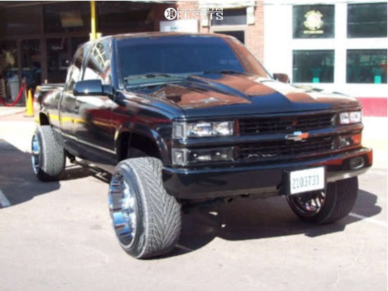 1998 Chevrolet K1500 with 22x14 -76 TIS 544C and 305/40R22 Toyo Tires ...