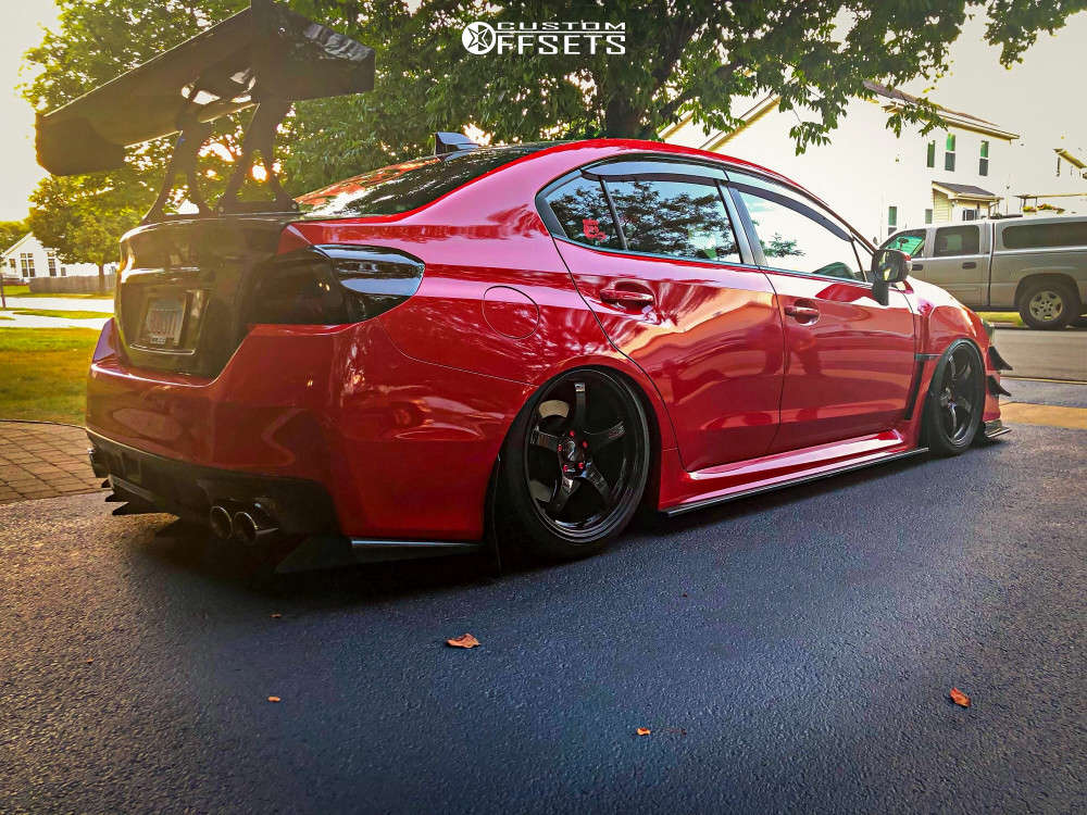 2017 Subaru WRX STI with 18x9.5 38 Rays Engineering 57cr and 255/35R18 ...