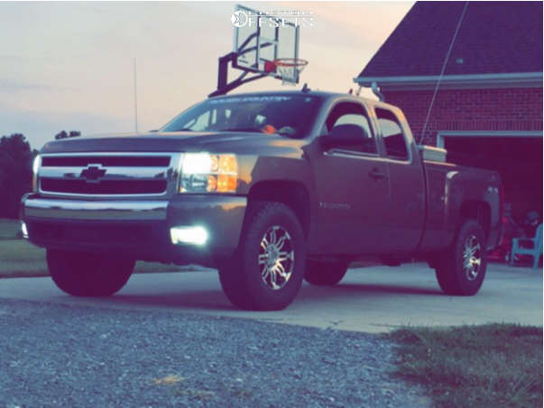 2007 Chevrolet Silverado 1500 with 17x8.5 25 V-Tec Warrior and 295 ...