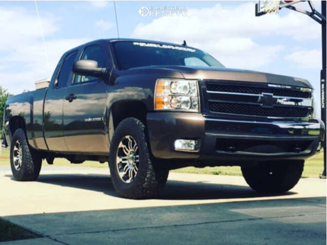 2007 Chevrolet Silverado 1500 with 17x8.5 25 V-Tec Warrior and 295 ...