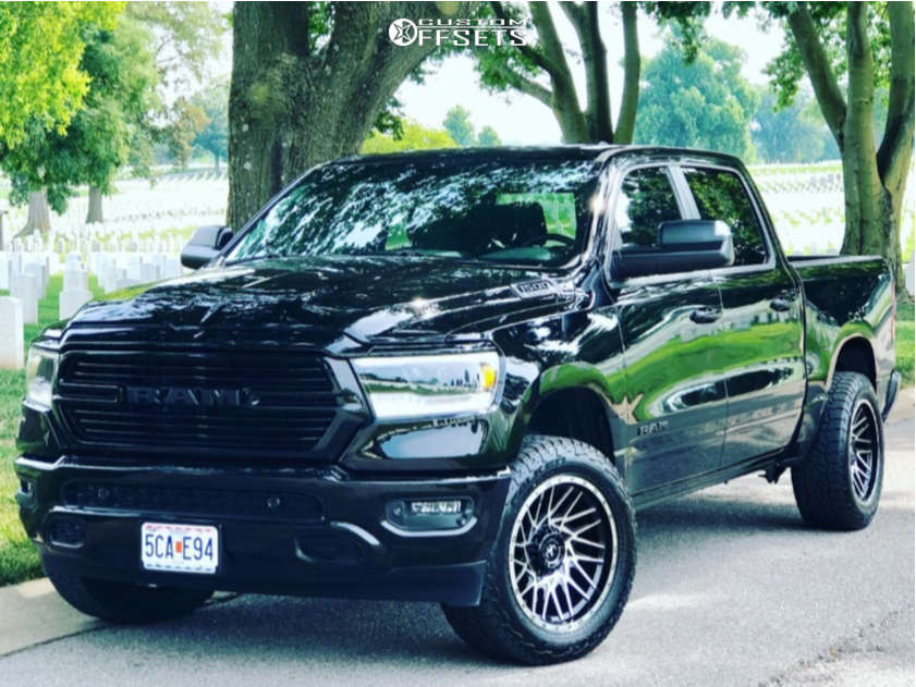 2019 Ram 1500 with 20x10 -25 Motiv Offroad Mutant and 285/55R20 Falken ...