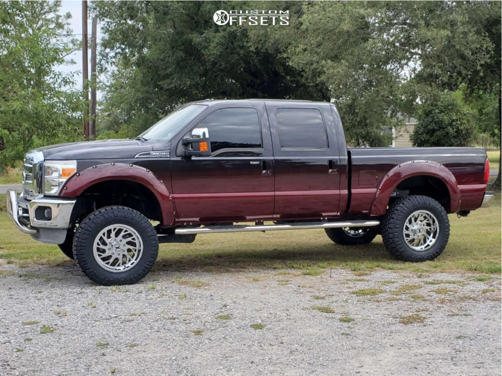 2011 Ford F-250 Super Duty with 20x10 -19 Xtreme Force Xf8 and 37/12.5R20 Nitto Ridge Grappler ...