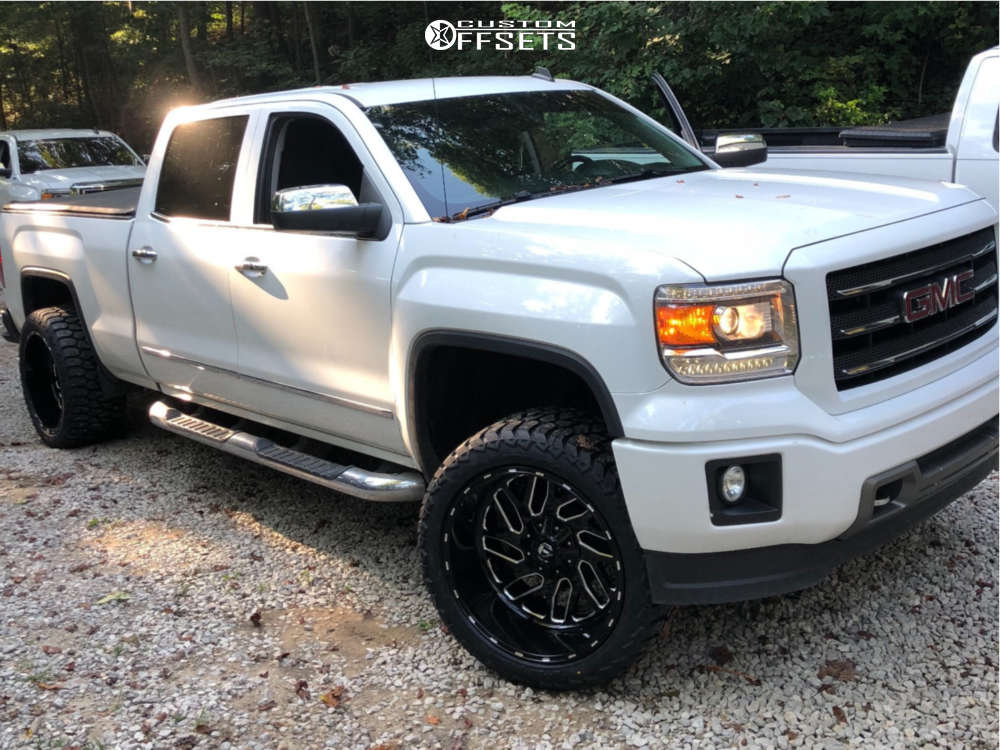 2014 GMC Sierra 1500 with 22x12 -44 Fuel Triton D581 and 33/12.5R22 AMP ...