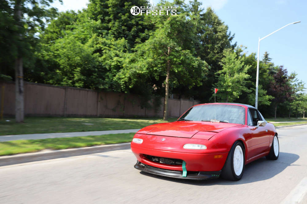 1990 Mazda Miata with 15x6 35 BBS Ra and 195/50R15 Yokohama Avid Ascend ...