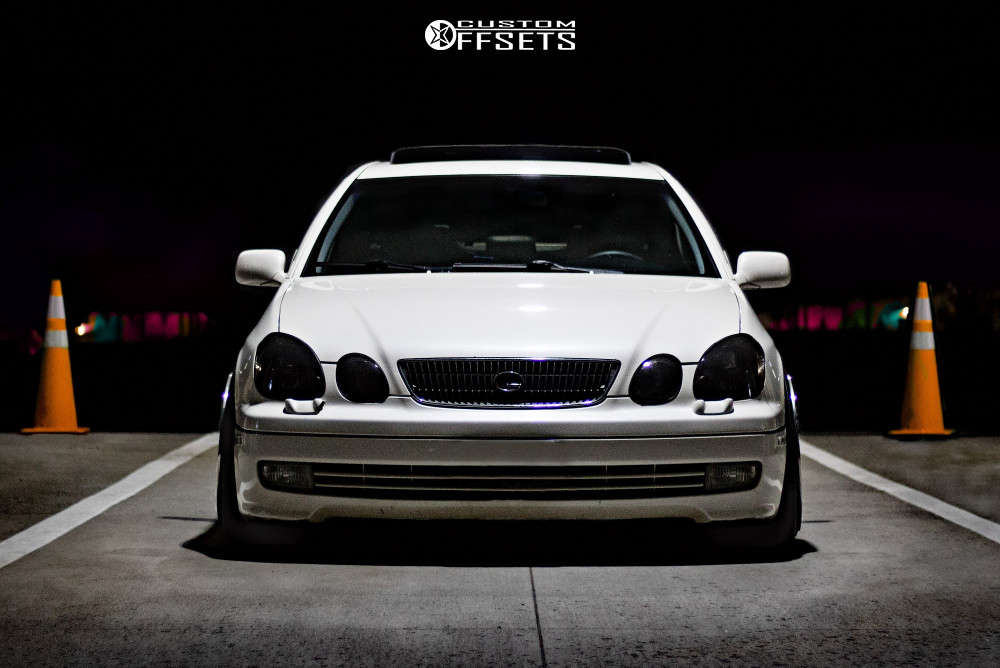 1998 Lexus GS400 with 19x10.5 12 Weds SHOKI and 235/35R19 Continental ...